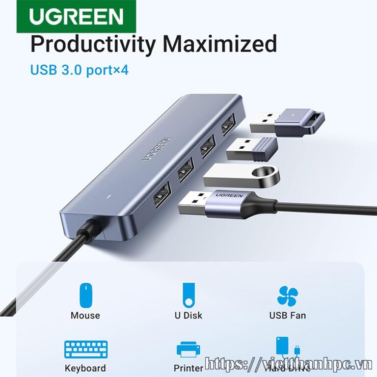 Bộ chia USB Type C to 4 cổng USB 3.0 Ugreen 70336 chính hãng – Việt ...