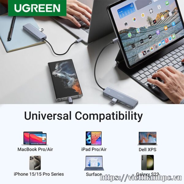 Bộ chia USB Type C to 4 cổng USB 3.0 Ugreen 70336 chính hãng – Việt ...
