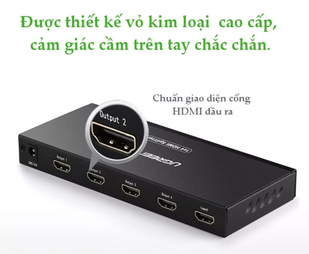 Bộ chia cổng HDMI 1 ra 4 Hỗ trợ full HD, 4K*2K@30Hz Chính hãng Ugreen 40202 cao cấp – Việt Thành PC