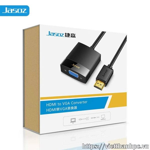 Cáp chuyển đổi HDMI to VGA có Audio G102 Chính hãng JASOZ cao cấp ...