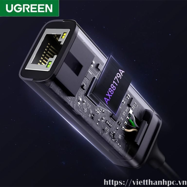 Cáp chuyển Usb Type-C to Lan 10/100/1000Mbps Ugreen 50737 vỏ nhôm Chính ...